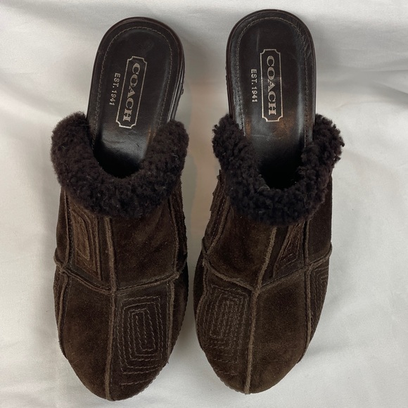 Coach | Shoes | Coach Aubrey Suede Mule Clogs | Poshmark